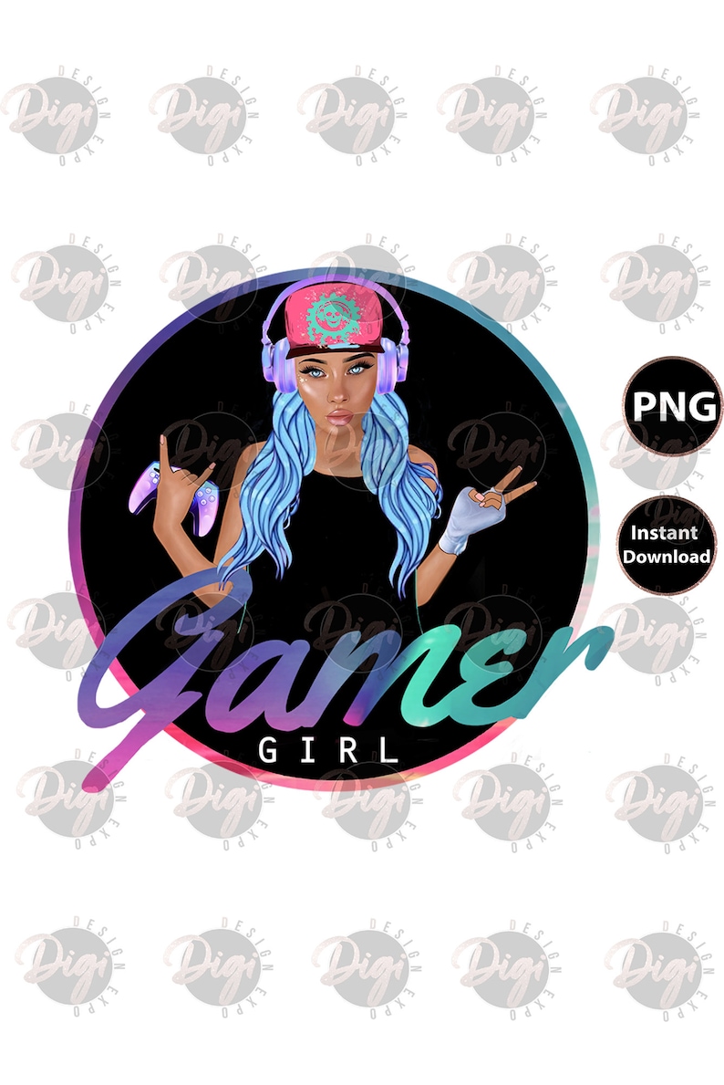 Gamer Girl PNG, Gaming Design ,T Shirt Design ,videogame Player Png ...