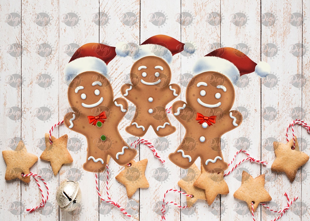 Gingerbread Man Bundle | Christmas Clipart | Gingerbread Png - Etsy