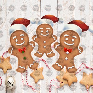 Gingerbread Man Bundle | Christmas Clipart | Gingerbread Png - Etsy