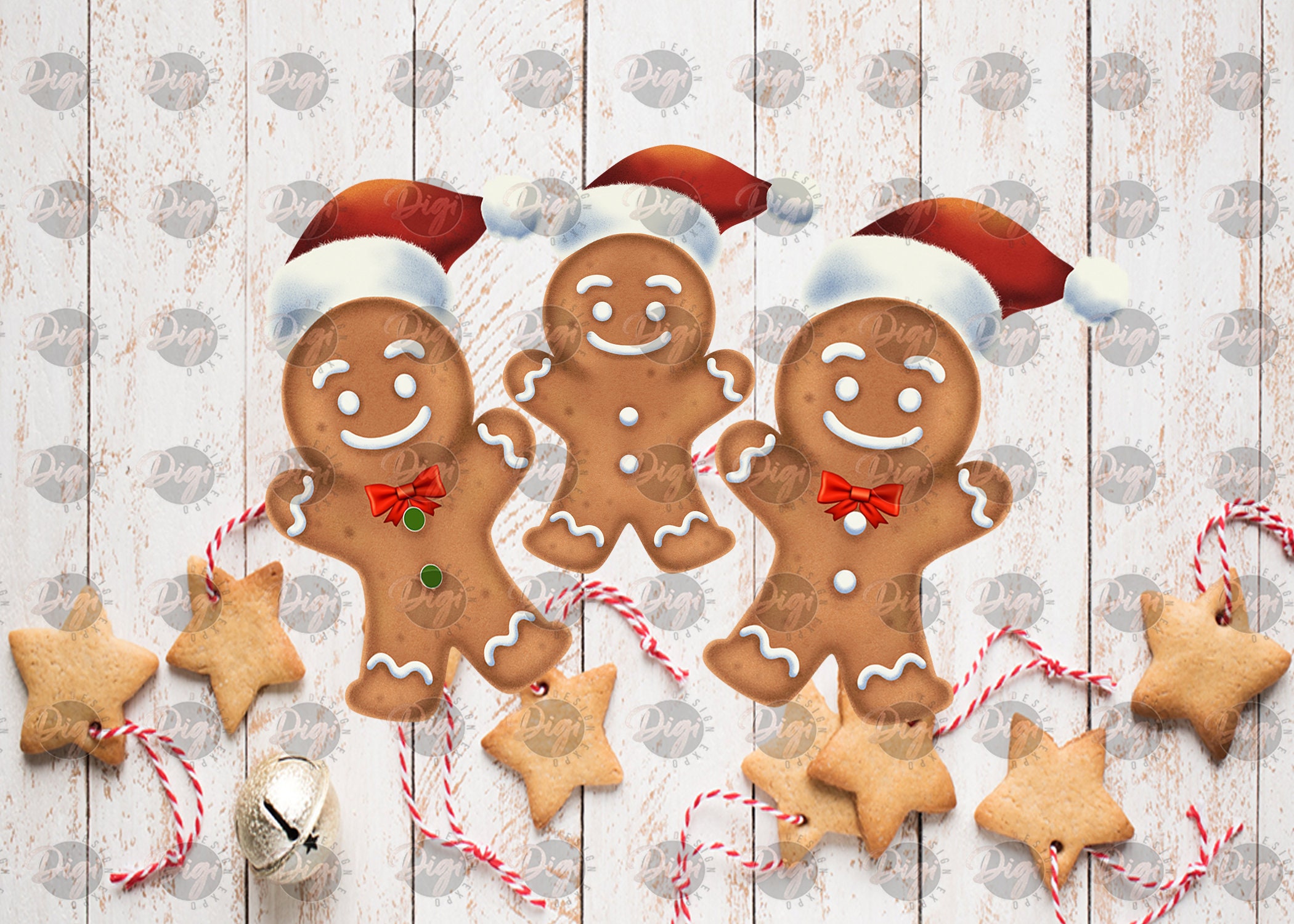 Gingerbread Man Bundle | Christmas Clipart | Gingerbread Png - Etsy