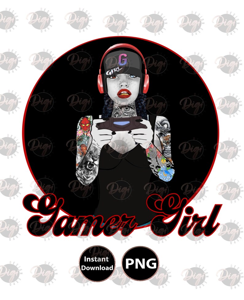 Gamer Girl Png,gamer Clipart, Gaming Design Gamer Poster ,T Shirt ...