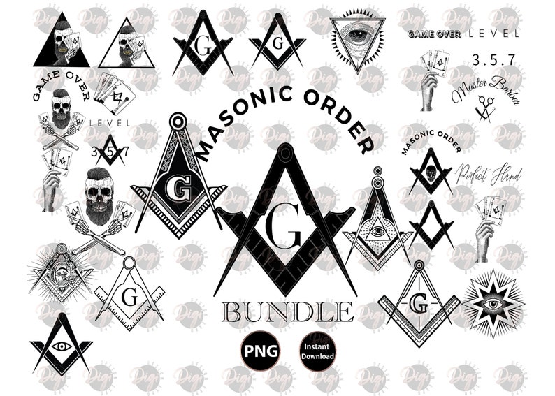 Freemasonry Design Bundle | Masonic Order | Freemason Clipart - Etsy