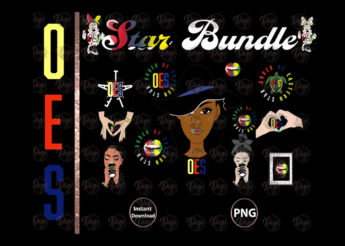OES Star Bundle | Order of Eastern Star Png | OES Clipart - Etsy