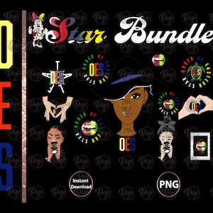 OES Star Bundle | Order of Eastern Star Png | OES Clipart - Etsy