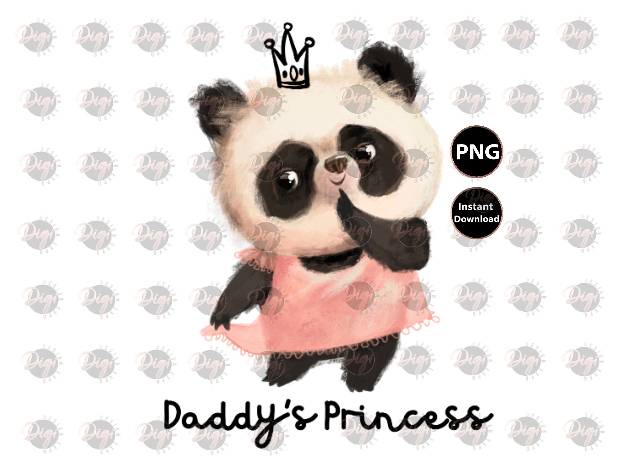 Daddy's Little Princess | Panda Png | Panda Clipart | Panda Picture ...