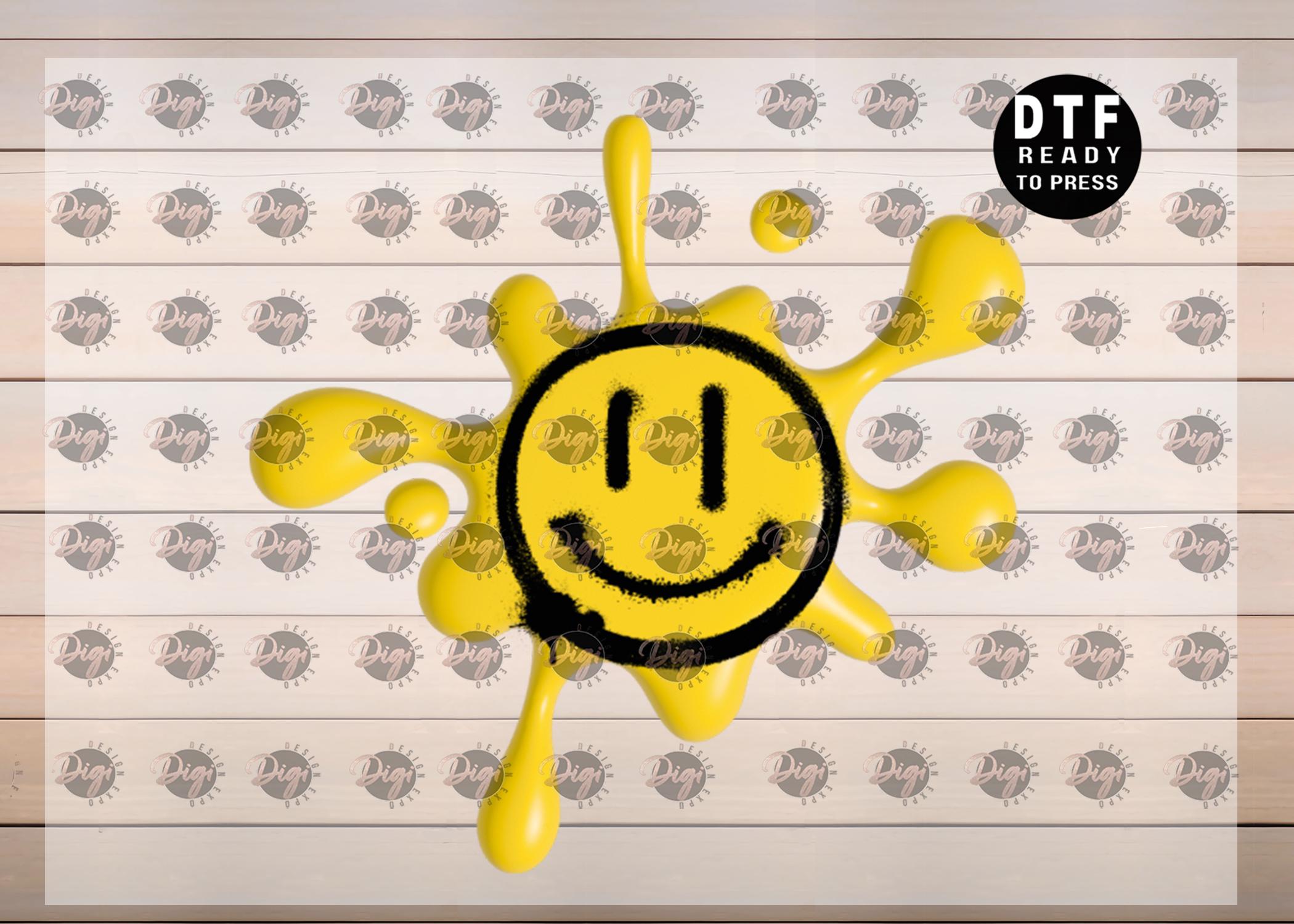 Smiley Face DTF, Happy Face Transfer, Ready to Press, DTF Transfer - Etsy