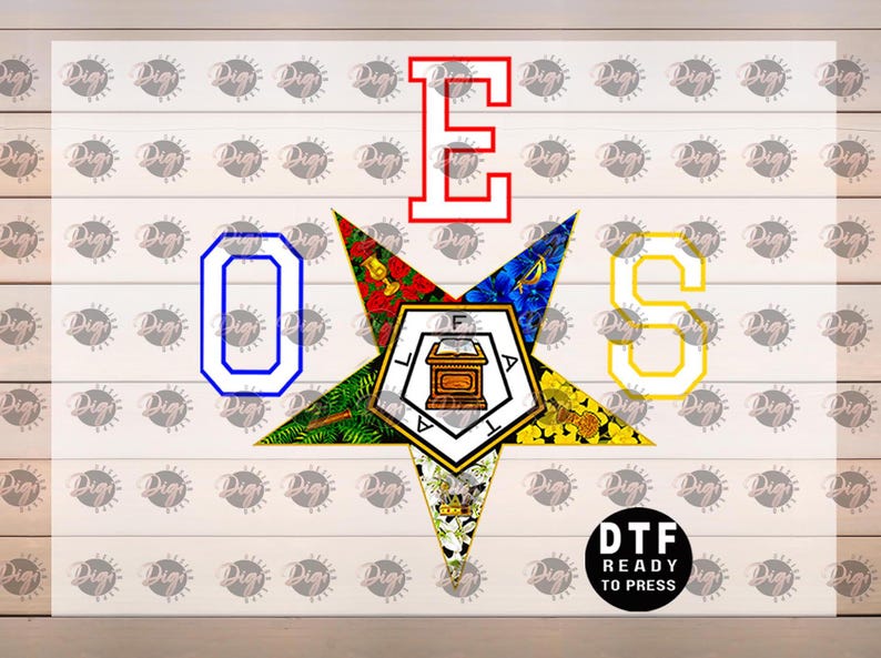 OES T Shirt Design, Ready to Press DTF, Order of Eastern Star Emblem - Etsy