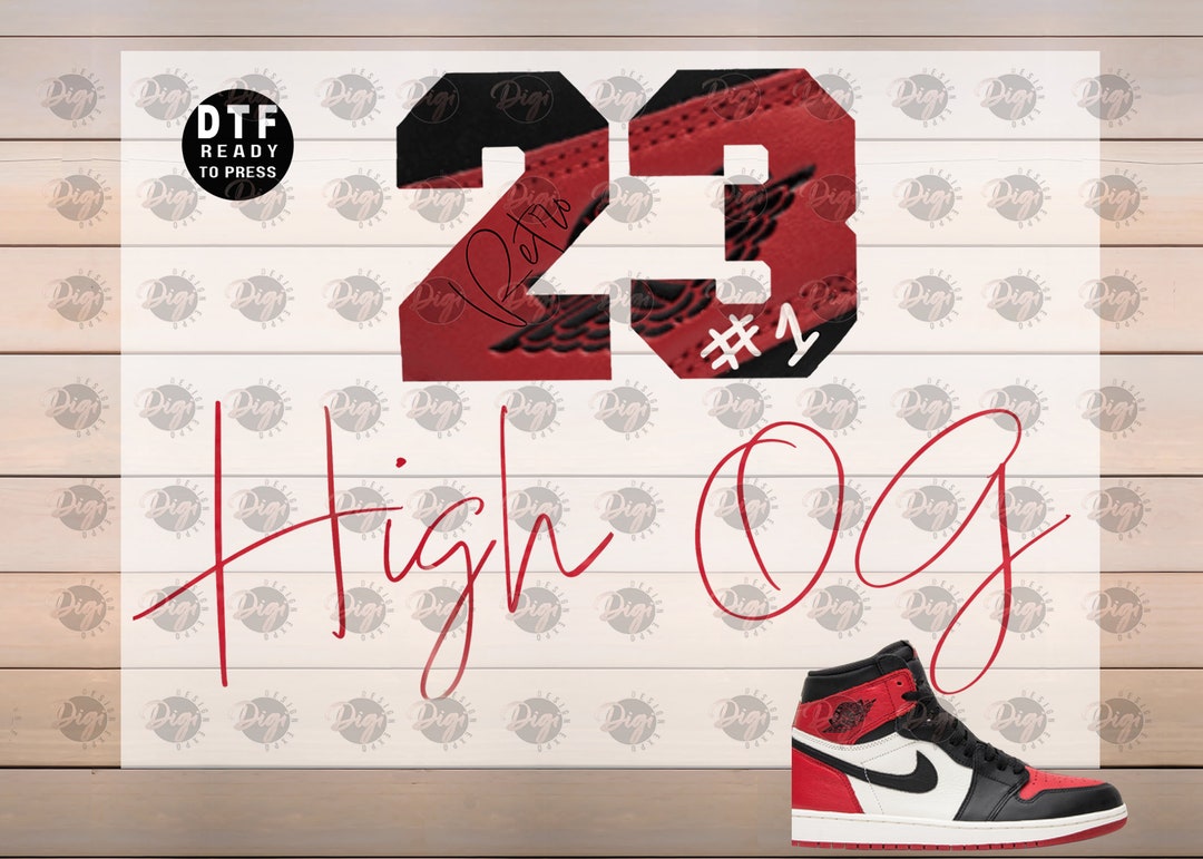 Air Jordan Retro 1s DTF, DTF Transfers, Ready to Press - Etsy