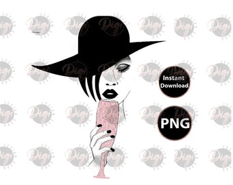 Blush Diamond Champagne Clipart, Glitter Champagne Clipart, Blush Pink ...