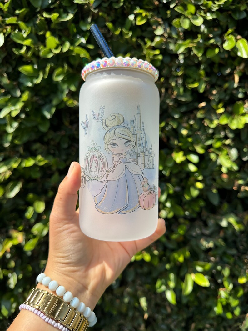 Chibi Princess Glass Cup - Etsy