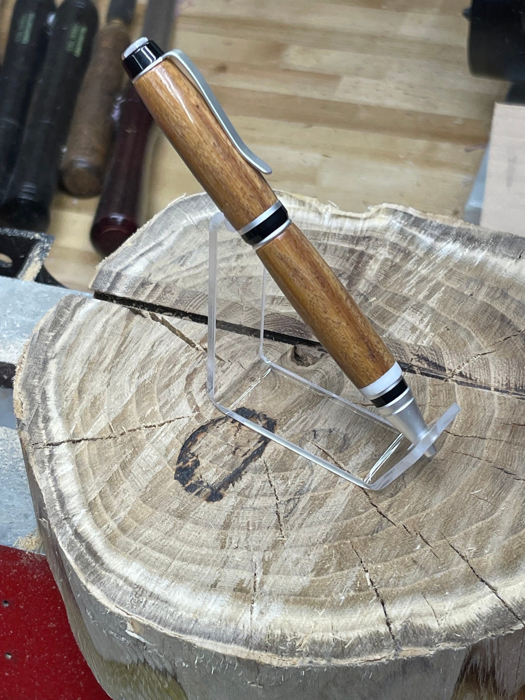 Classic Cigar Pen From Red Cumaru Wood With Shed Elk Antler Accent ...