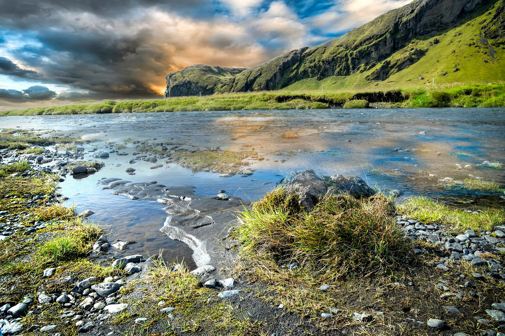 Beautiful Scenery Landscape River Stream Photo Fine Art Print Dramatic ...