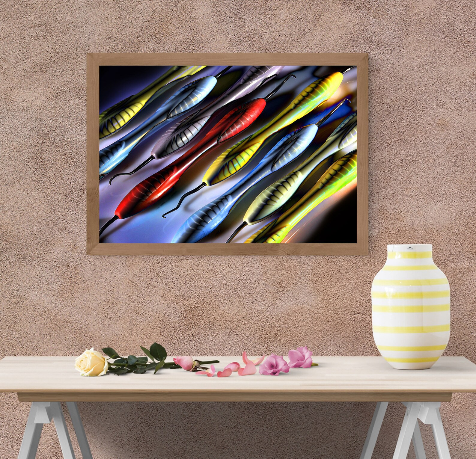 Colorful Print of Dental Instruments for Dental Office Fine Art Print ...
