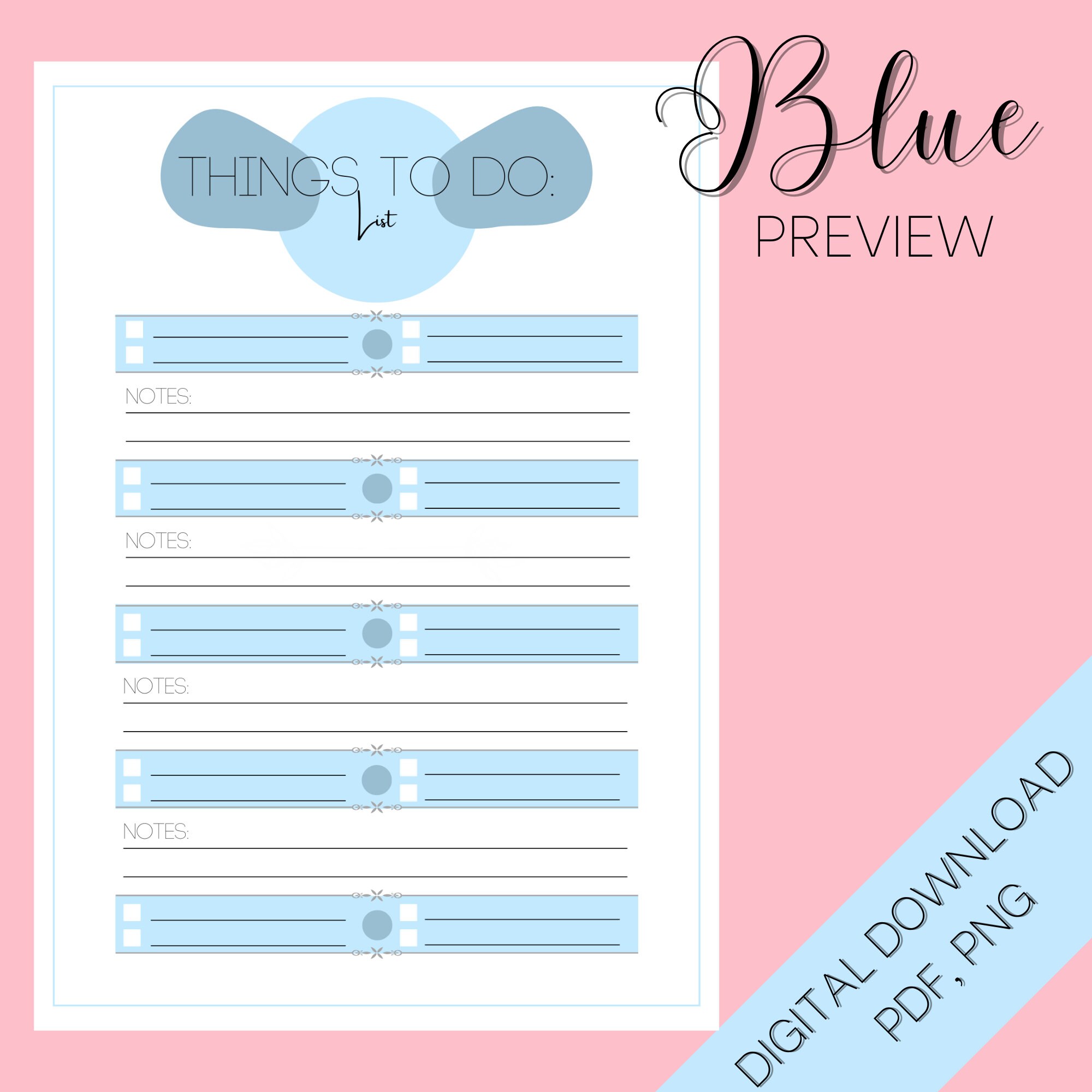 Printable Things to Do Checklist Digital Download 4 - Etsy Australia