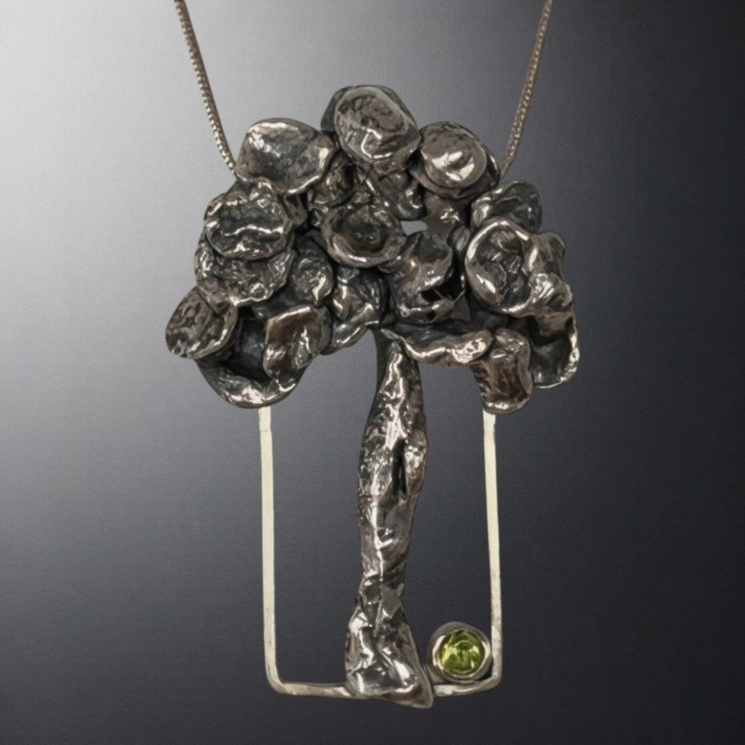 Handmade Sterling Tree of Life With Genuine Peridot - Etsy