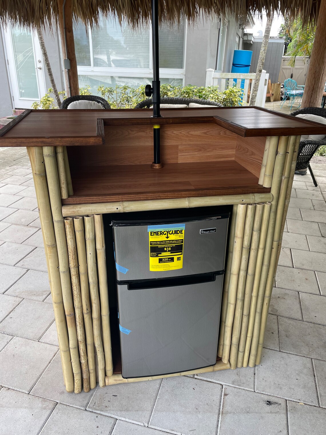 Tiki Bar With Mini Fridge - Etsy