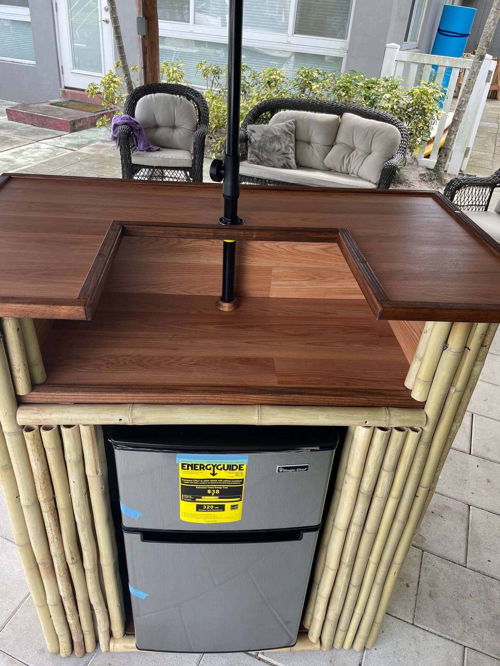 Tiki Bar With Mini Fridge - Etsy
