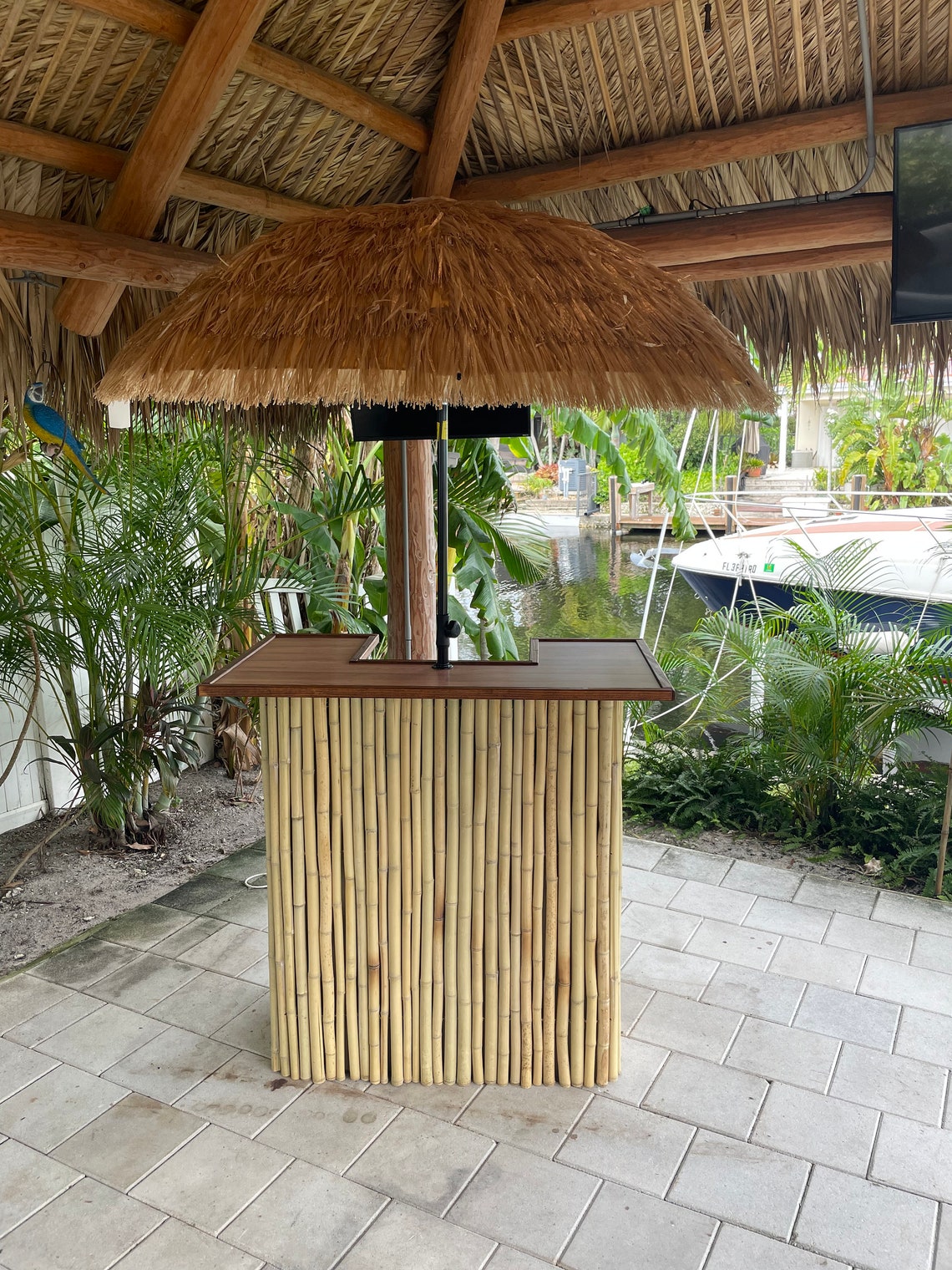 Tiki Bar With Mini Fridge - Etsy