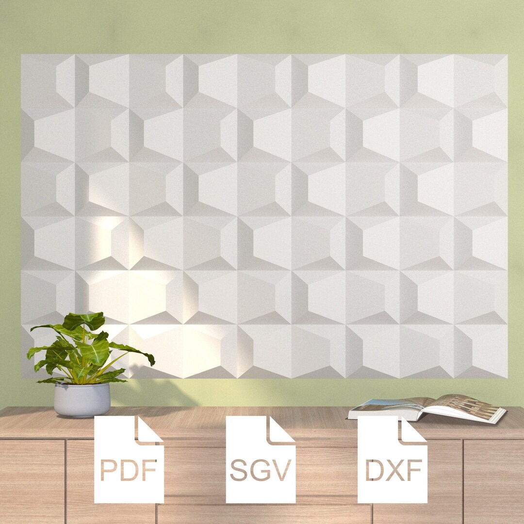 3d Square Paper Tile | Model 1 | Digital PDF Template | SVG DXF ...