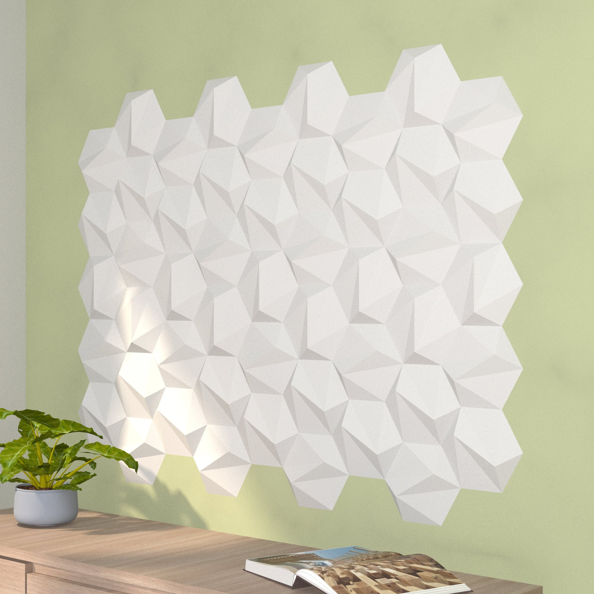 3d Hexagonal Paper Tile Model 5 Digital PDF Template - Etsy