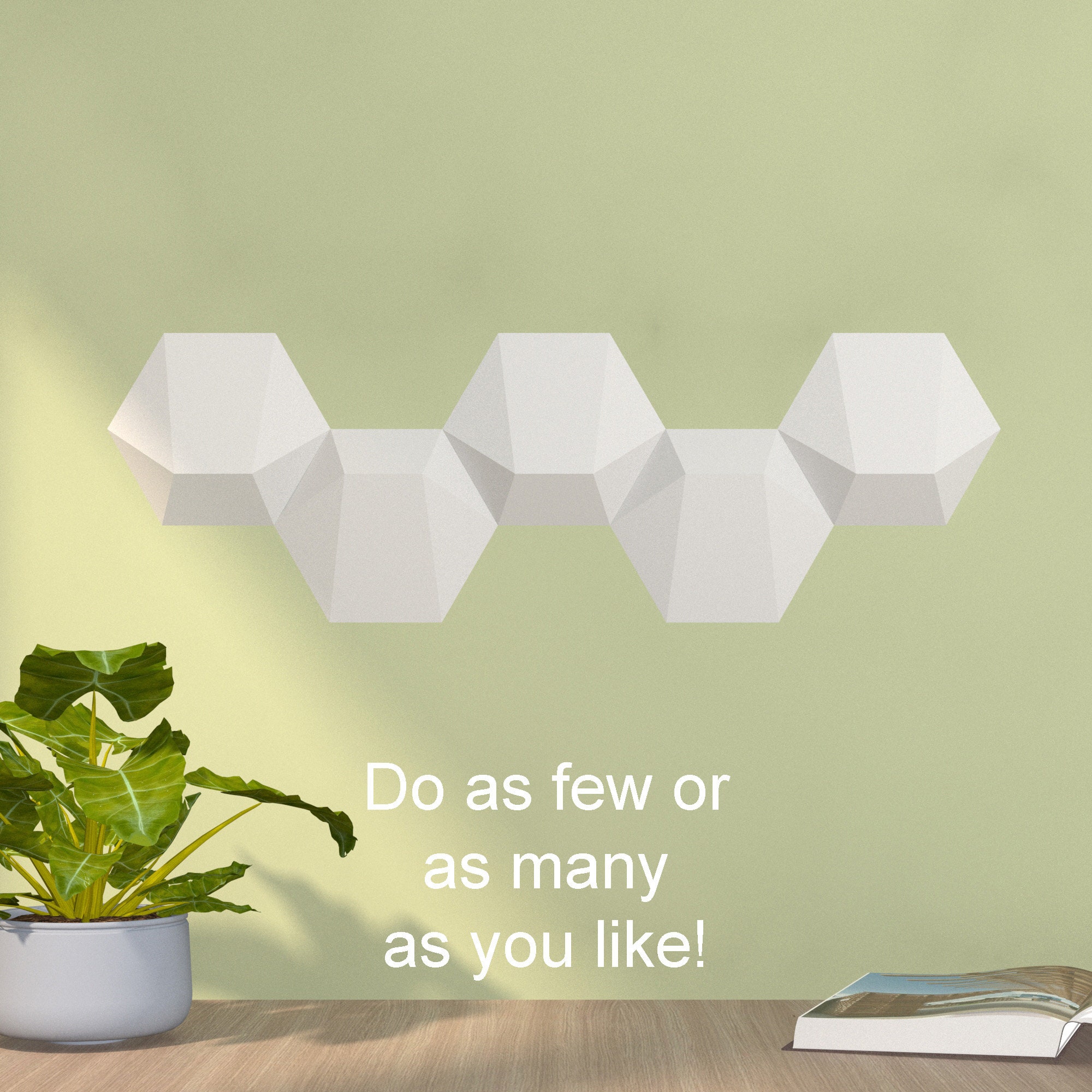 3d Hexagonal Paper Tile Model 1 Digital PDF Template - Etsy