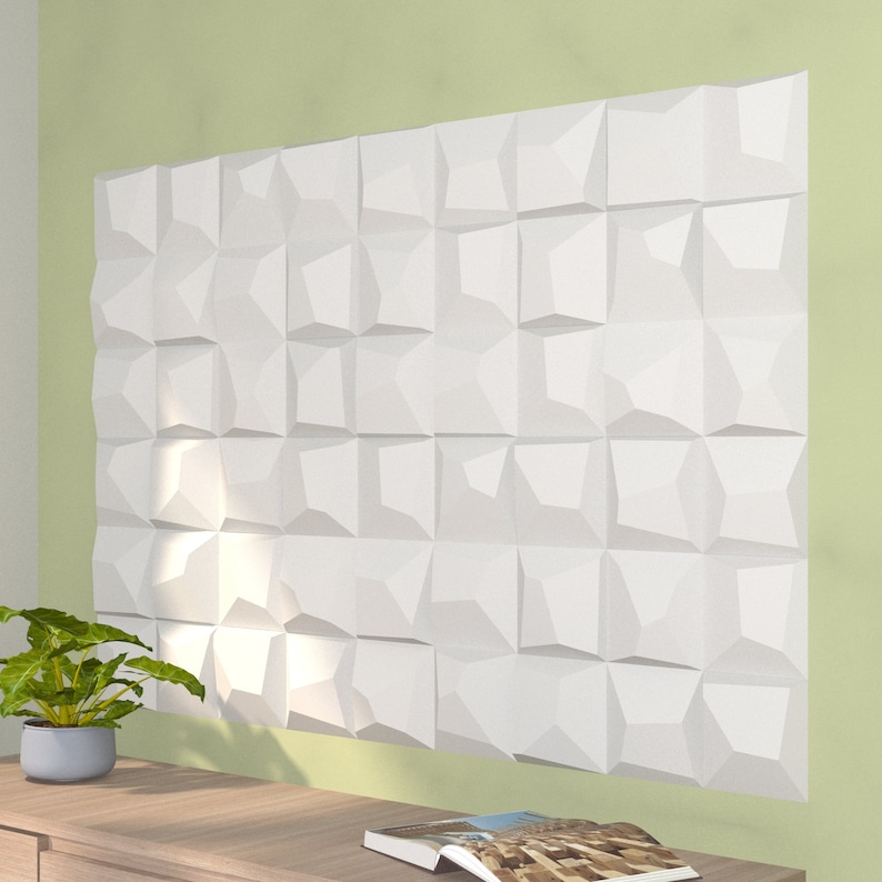 3d Square Paper Tile Model Pebbles Digital PDF Template - Etsy