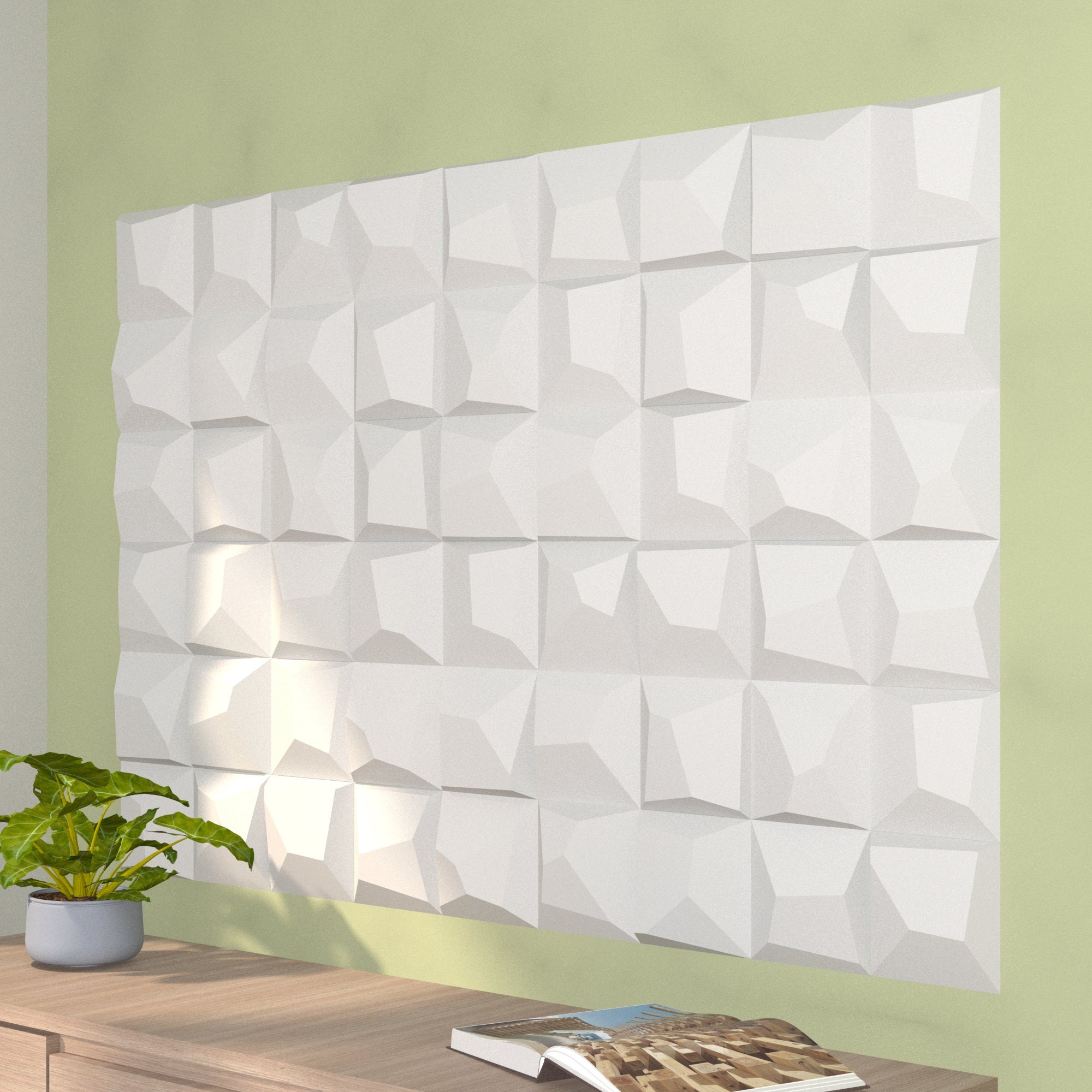 3d Square Paper Tile | Model Pebbles | Digital PDF Template | SVG DXF ...