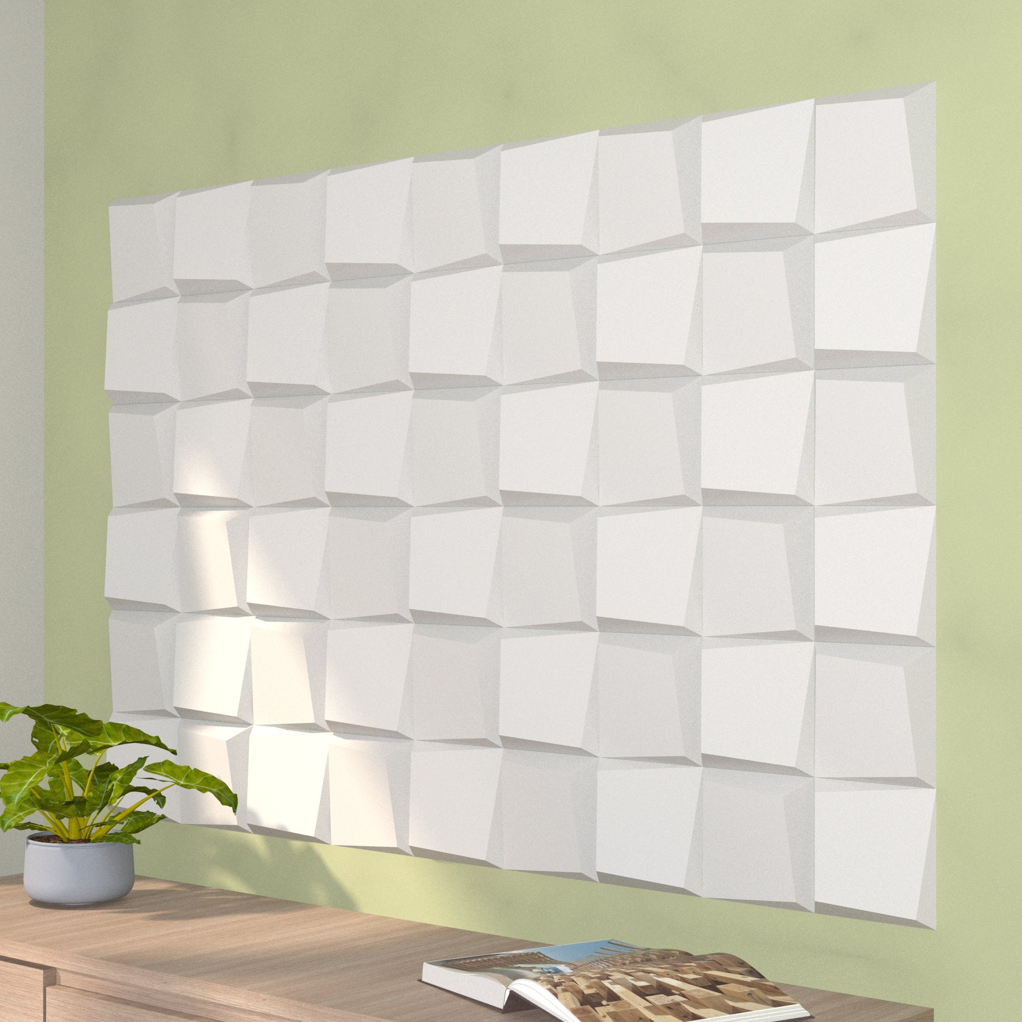 3d Square Paper Tile | Model 2 | Digital PDF Template | SVG DXF ...
