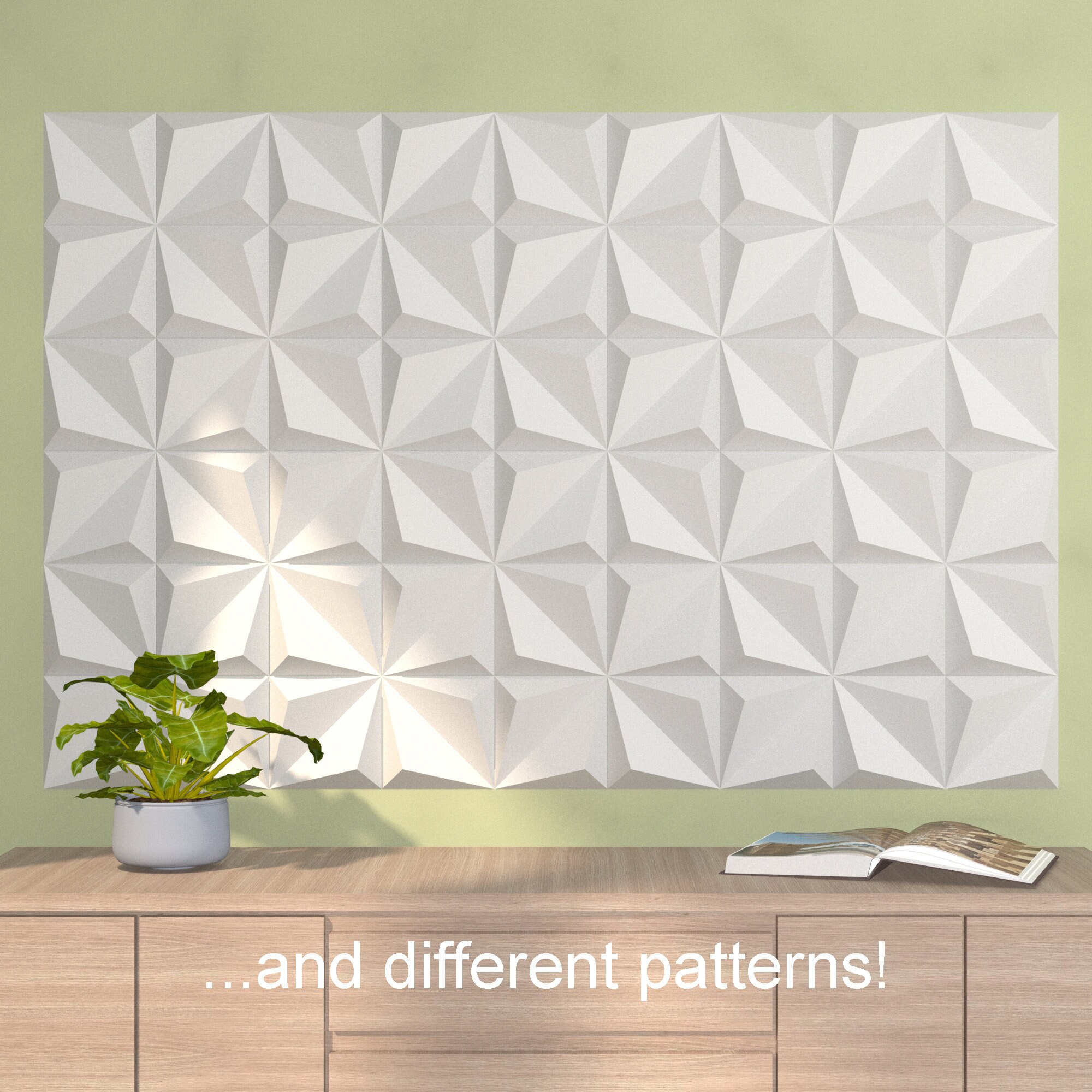 3D Square Paper Tile | Modern Wall Decor (PDF, SVG, DXF) - Etsy