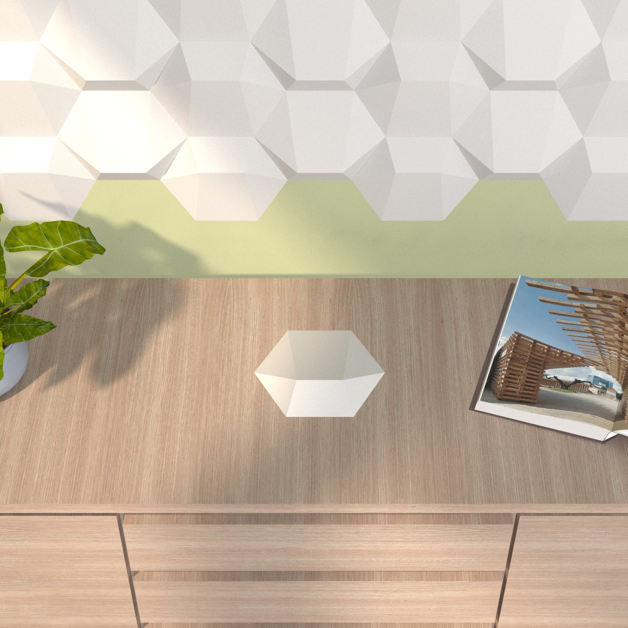 3d Hexagonal Paper Tile Model 1 Digital PDF Template - Etsy