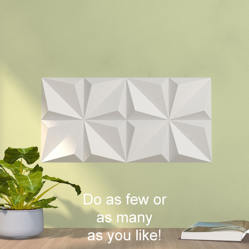 3D Square Paper Tile | Modern Wall Decor (PDF, SVG, DXF) - Etsy