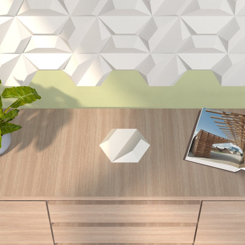 3d Hexagonal Paper Tile | Model 3 | Digital PDF Template | SVG DXF ...