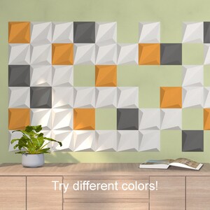 3D Square Paper Tile | Modern Wall Decor (PDF, SVG, DXF) - Etsy