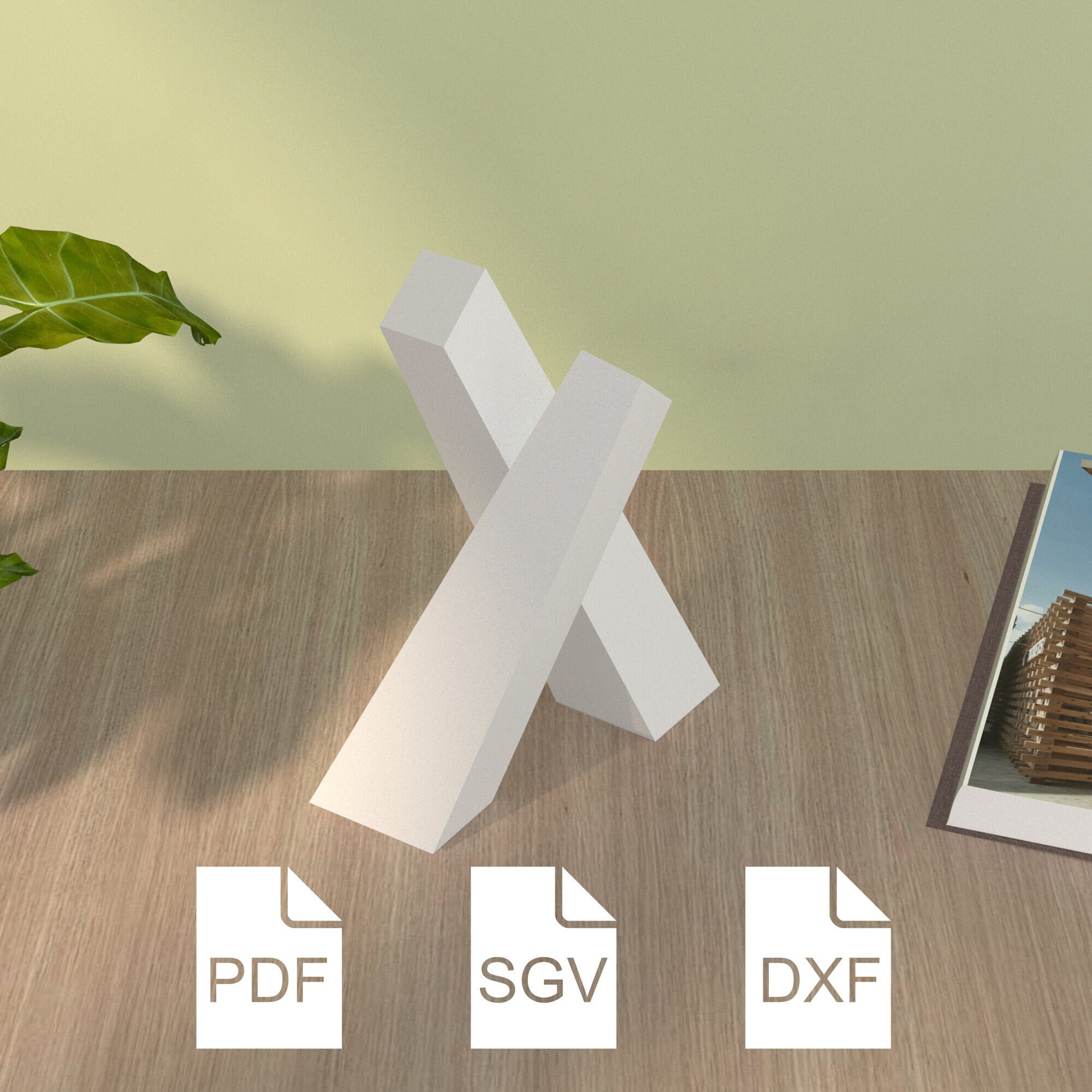 Paper Sculpture | Digital PDF Template | SVG DXF Drawings for ...