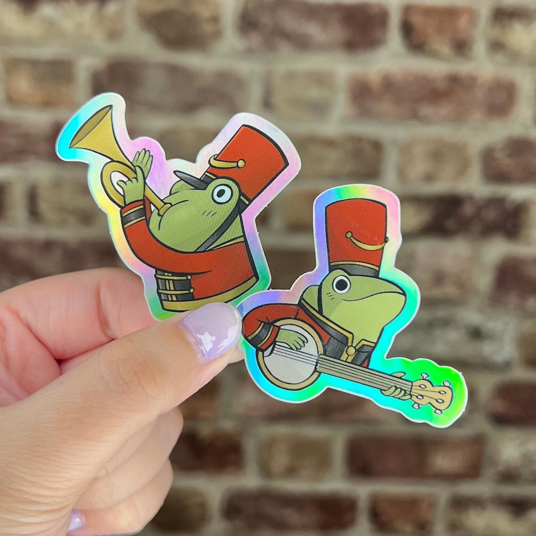 Over the Garden Wall Frog Musicians Set of 2, Holographic Glossy ...
