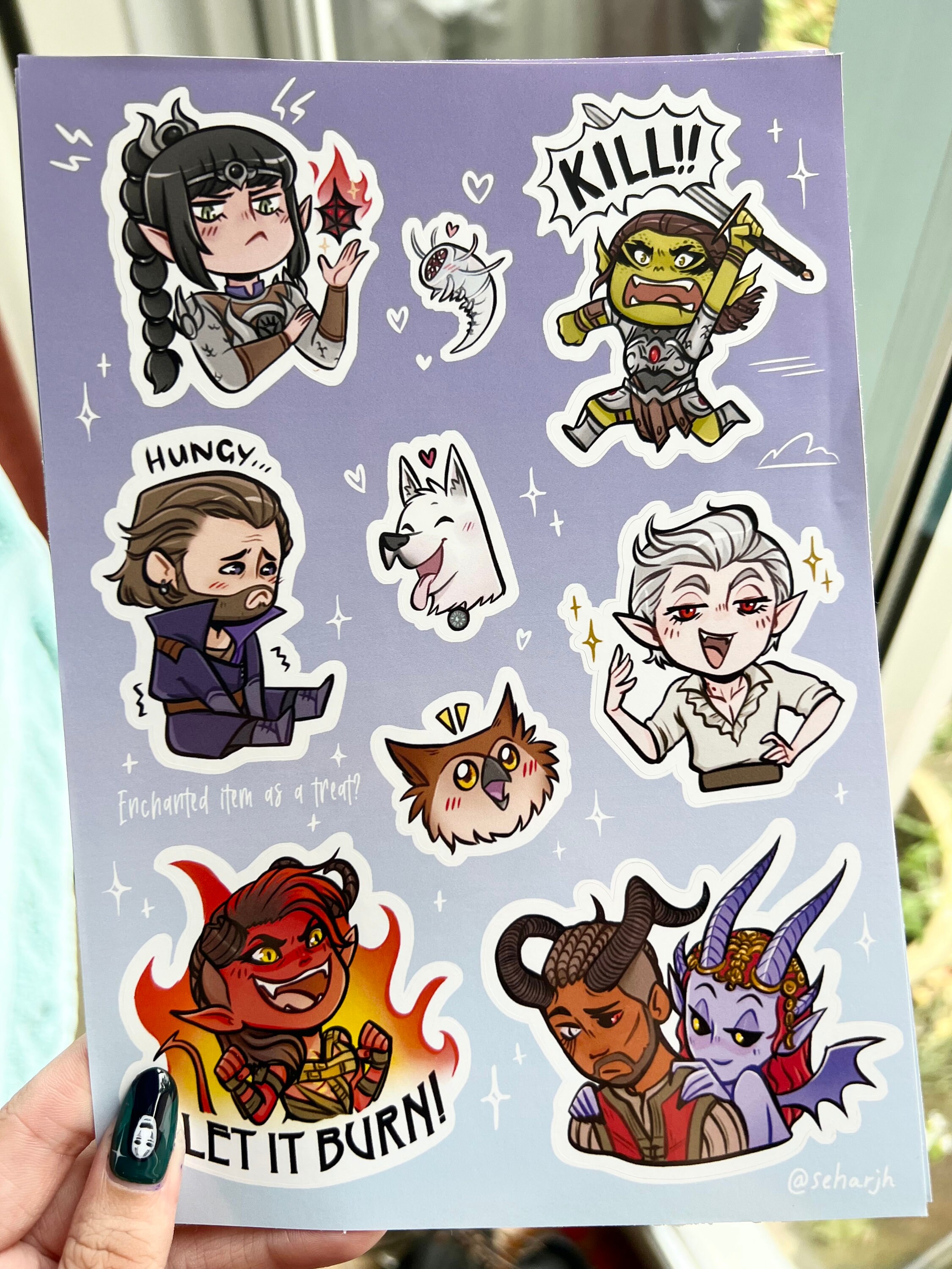 A5 Sticker Sheet Baldur’s Gate 3, BG3, FF14, FFXIV - Etsy UK