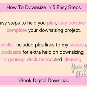 How to Downsize in 5 Easy Steps Ebook - Etsy Australia