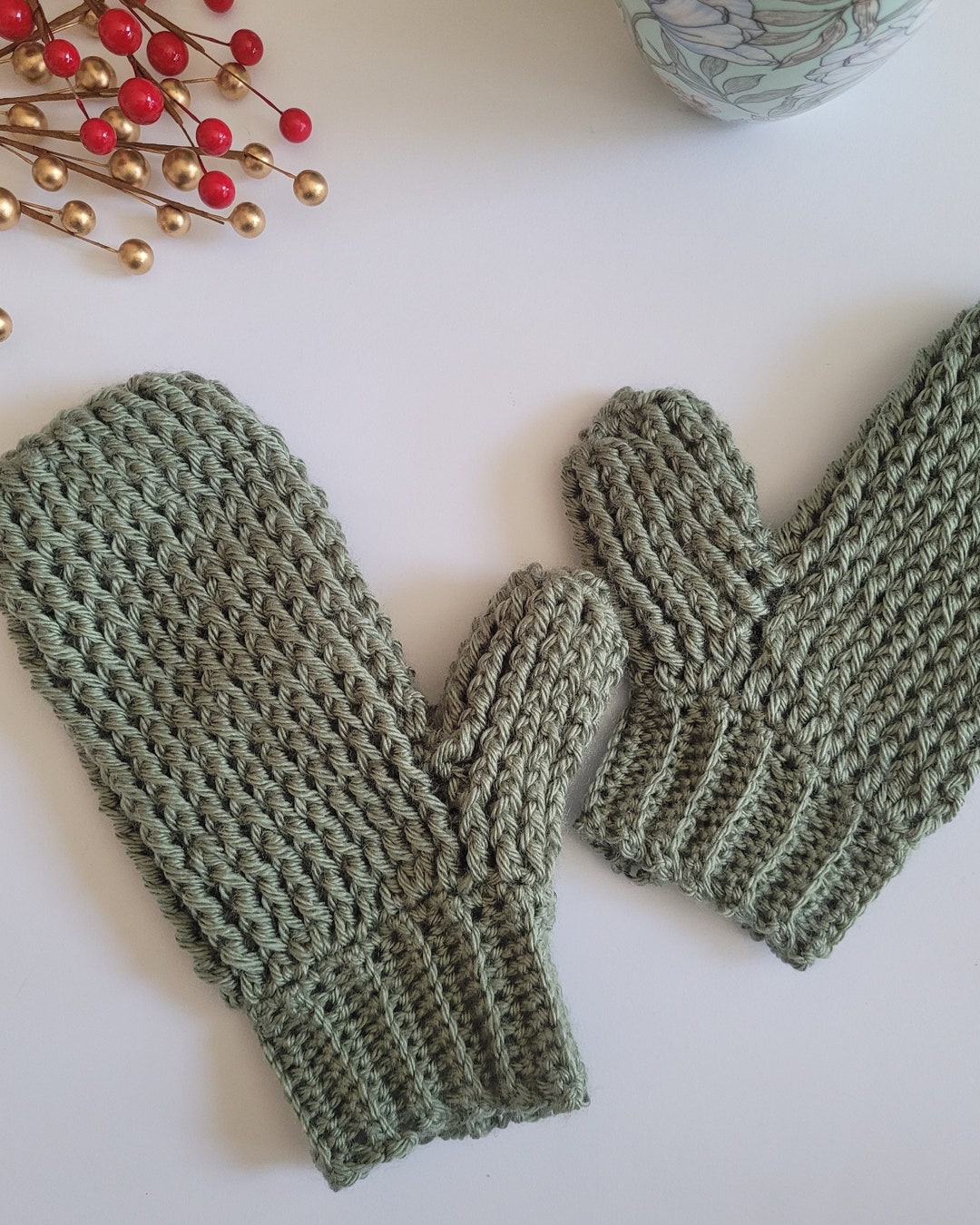 CROCHET PATTERN - Crochet Mittens Pattern- Crochet Mitten Pattern ...