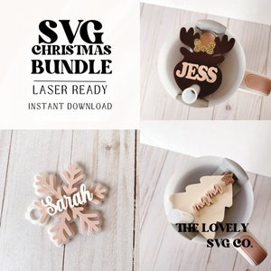 Stanley Topper SVG Christmas Bundle | Laser Ready | Name Plate SVG ...