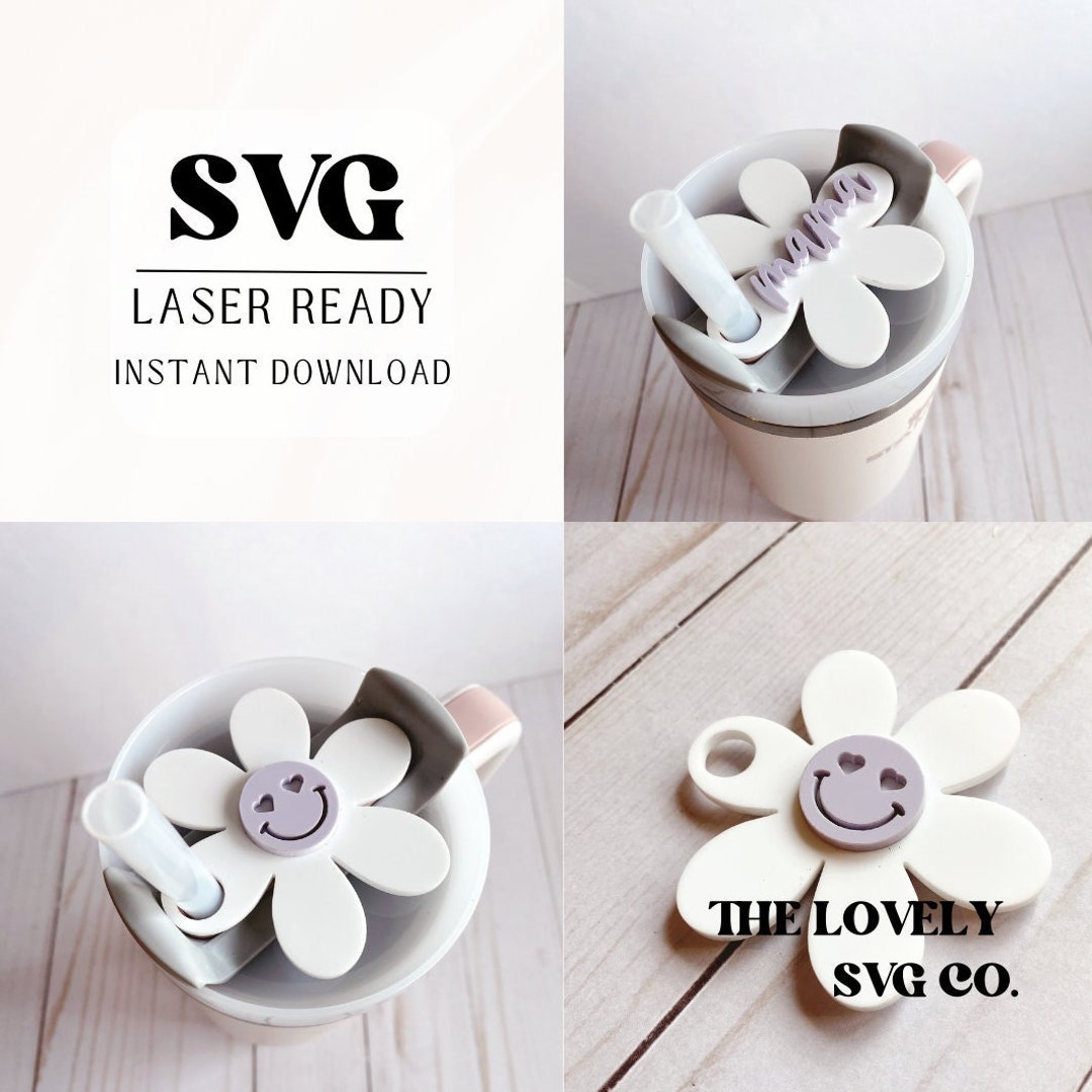 Stanley Topper SVG | Laser Ready | Flower Name Plate SVG | Digital ...