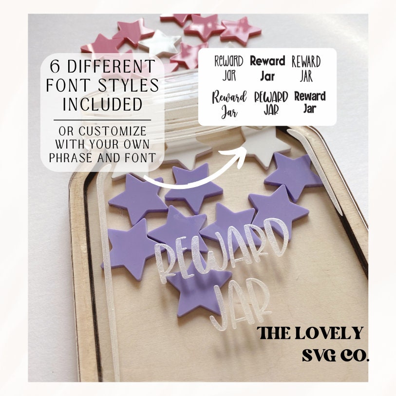 Reward Jar SVG Kids Chore Chart File Glowforge File - Etsy UK
