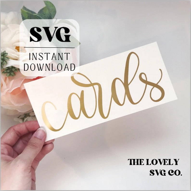 Cards Decal Cards SVG Handlettered SVG Wedding SVG - Etsy