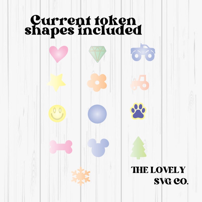 Reward Jar Tokens SVG | Token Shapes for Reward Jar | Kids Chore Chart ...
