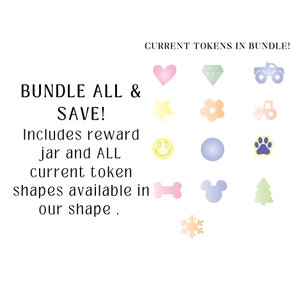 Reward Jar & Tokens Bundle SVG | Token Shapes for Reward Jar | Reward ...