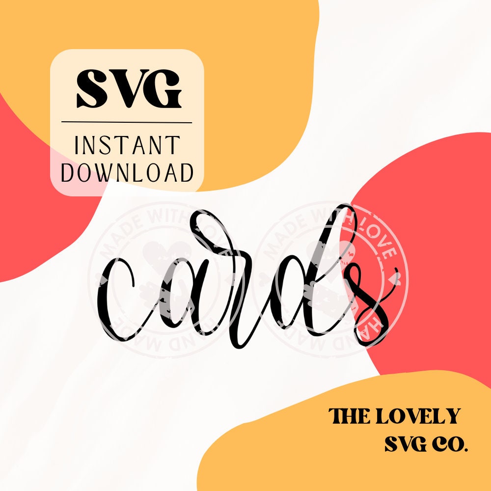 Cards Decal Cards SVG Handlettered SVG Wedding SVG - Etsy Australia