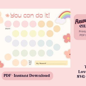 Rainbow Reward Chart | Printable Reward Chart | Printable Chart ...