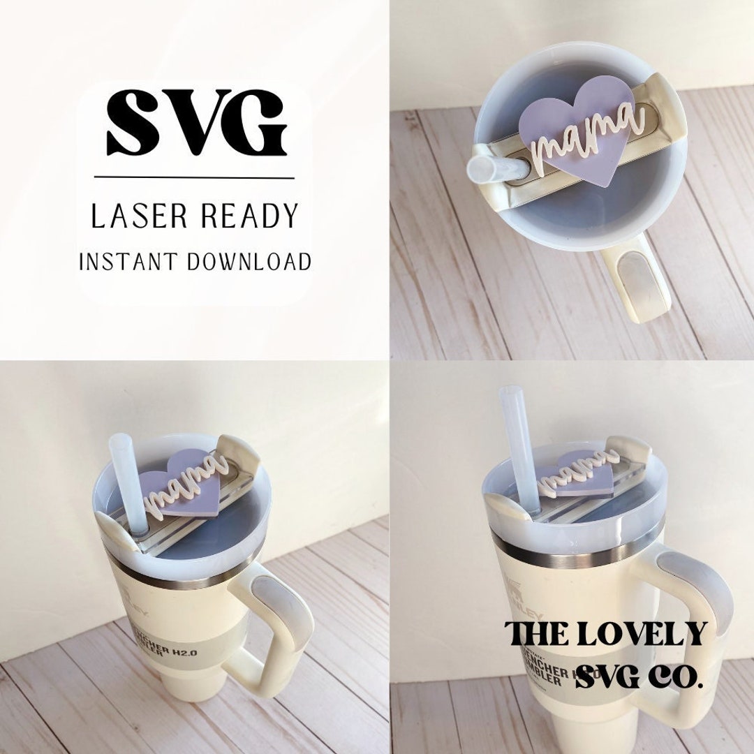 Stanley Topper SVG | Laser Ready | Heart Name Plate SVG | Digital ...