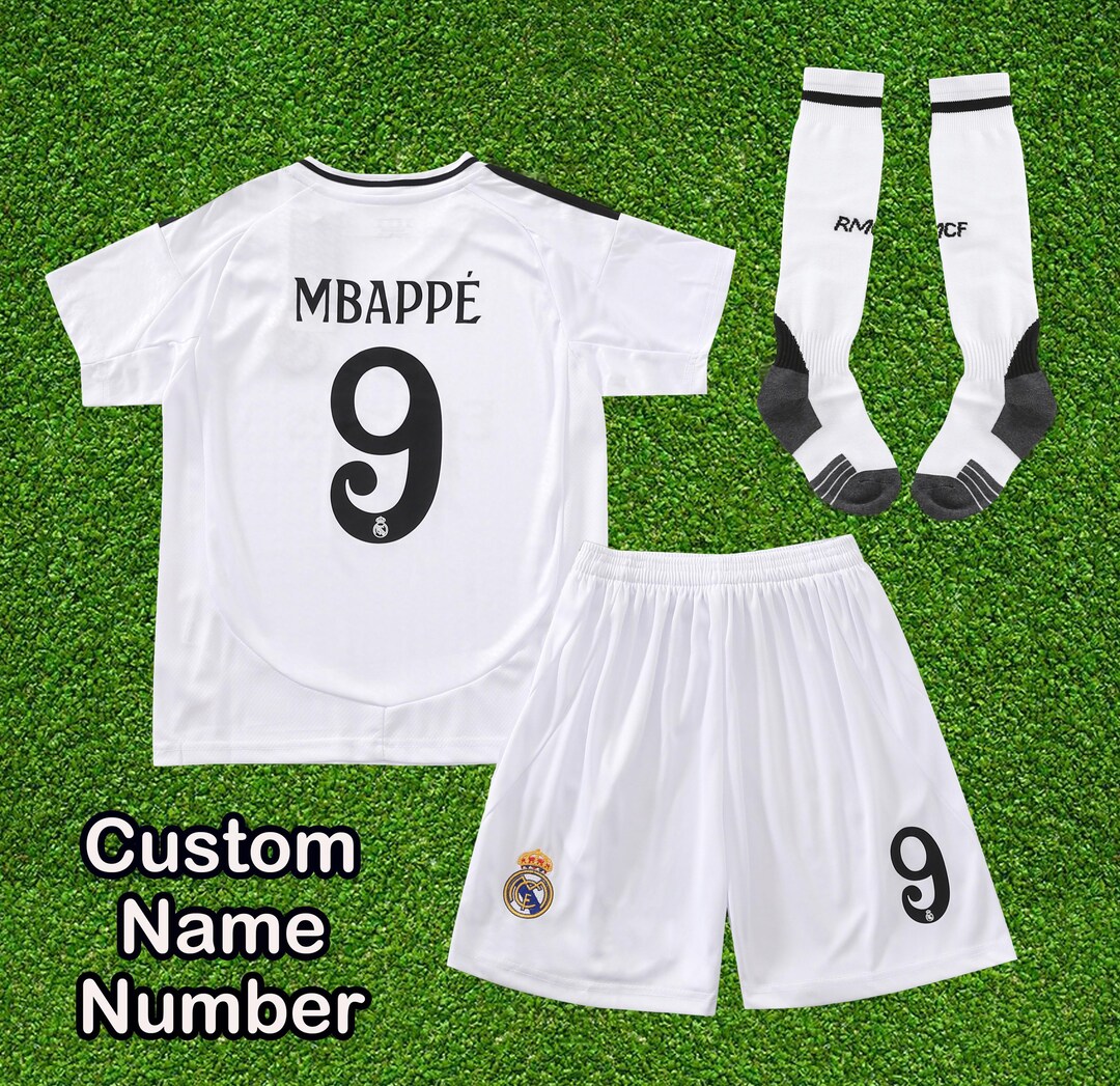 Mbappe 9,madrid Kylian 9 Home Kit Kids,christmas Gift,football Suit ...
