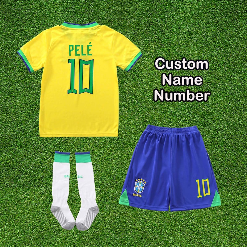 Brazil Kids Pele Jersey - Etsy UK