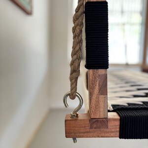 Hand Woven Swing, Boho Wooden Indoor Outdoor Adults Tree Swing, Garden ...